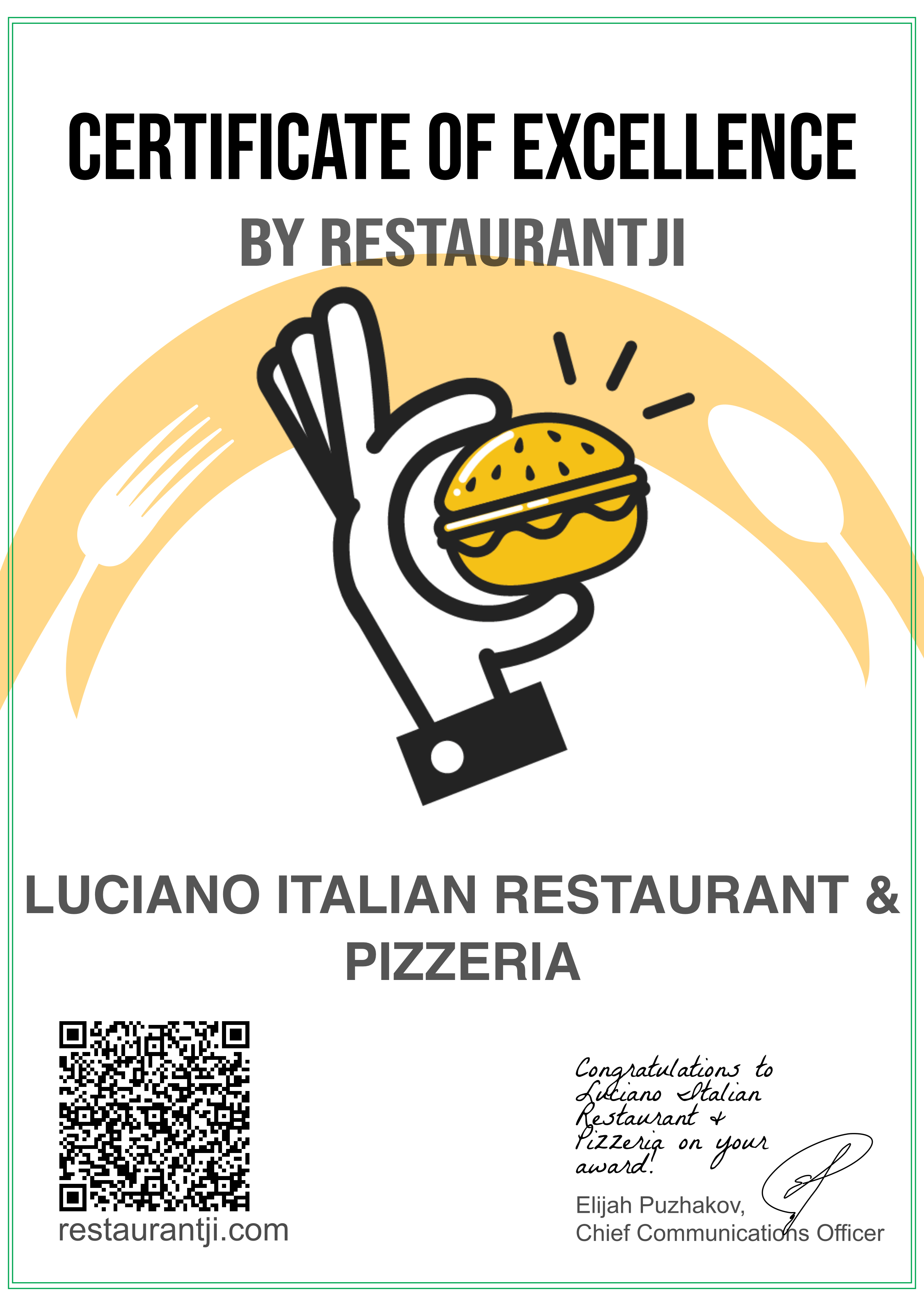 Luciano Italian Restaurant & Pizzeria – (703) 281-1748