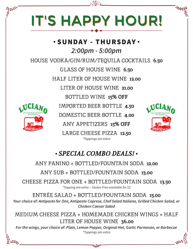 Luciano Italian Restaurant & Pizzeria – (703) 281-1748